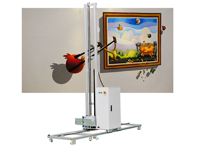 Three Dimensional CMYKW Vertical Wall Printer Direct Wall Painting Machine